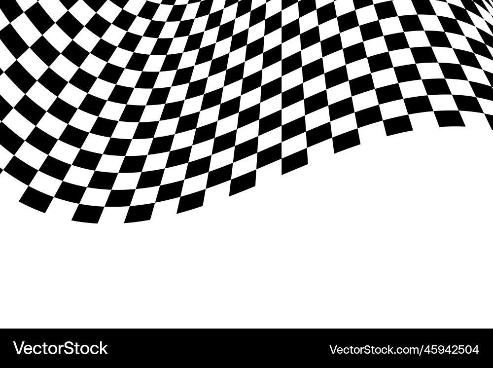 Wavy Checkered Race Flag Background Royalty Free Vector
