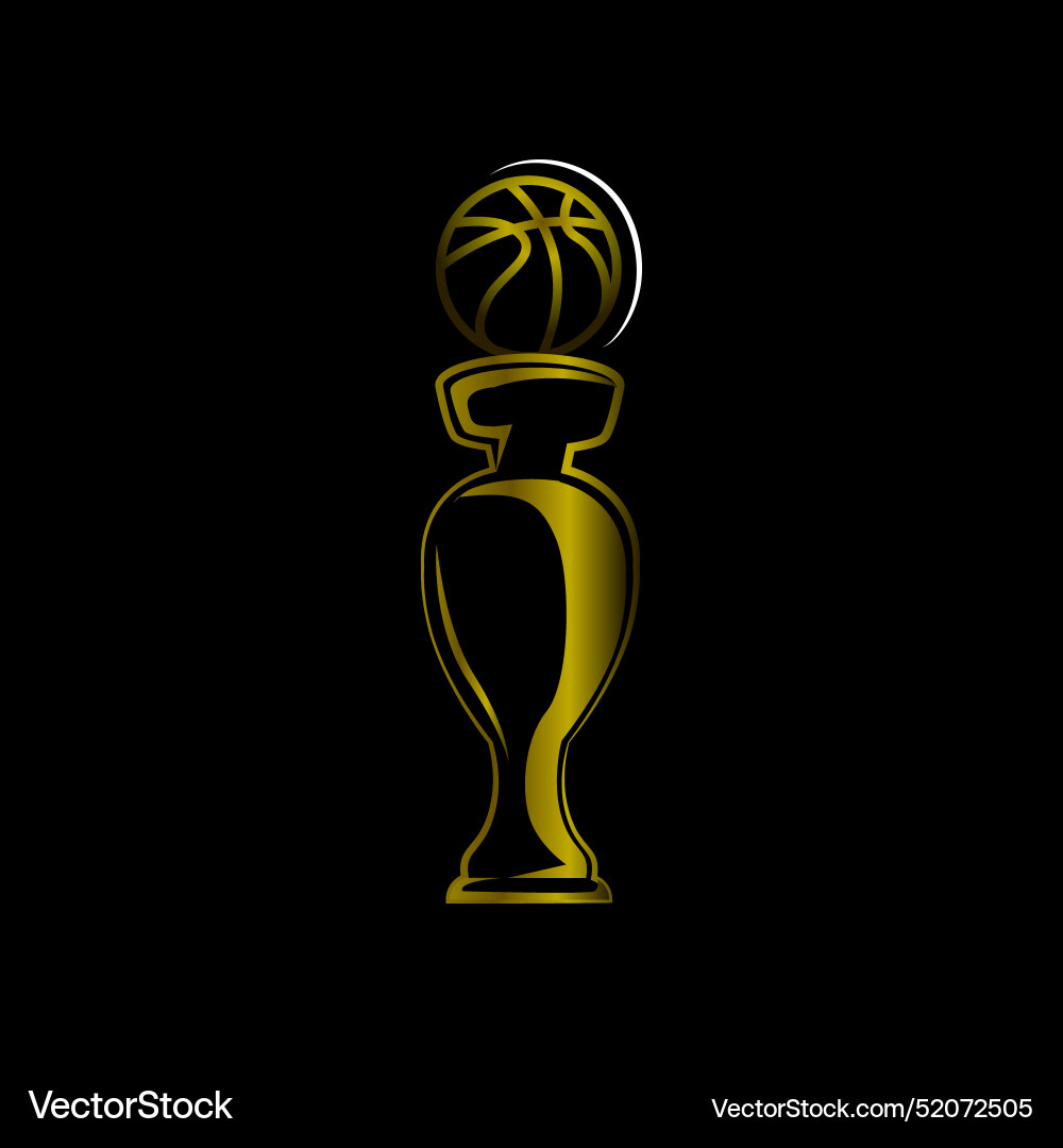 Champions cup trophy basketball design template Vector Image
