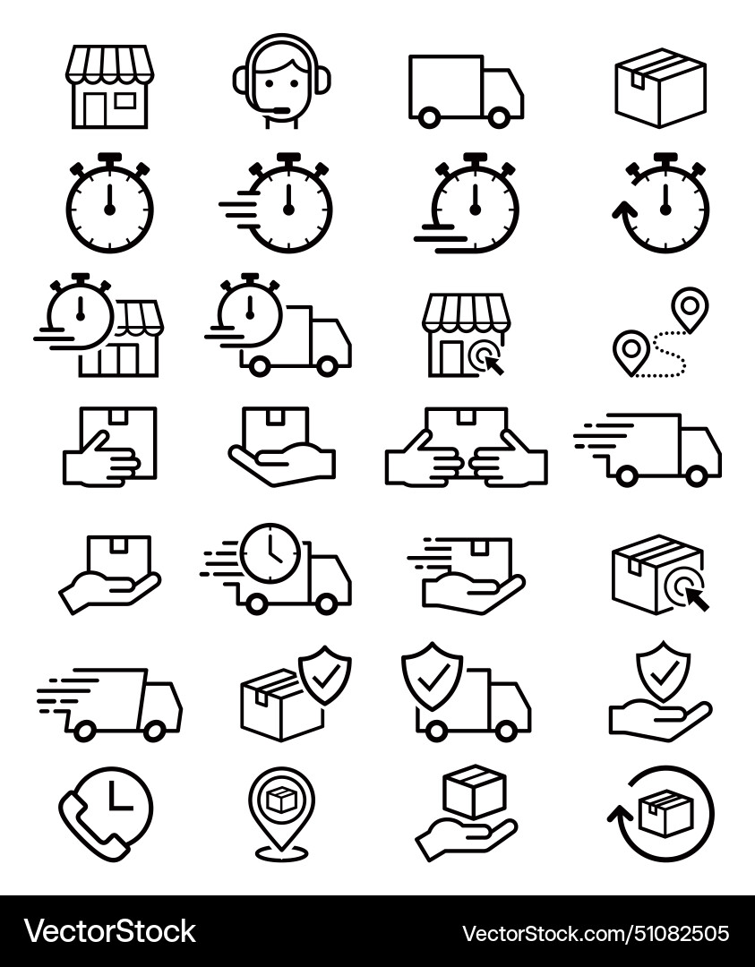 Delivery express icons Royalty Free Vector Image