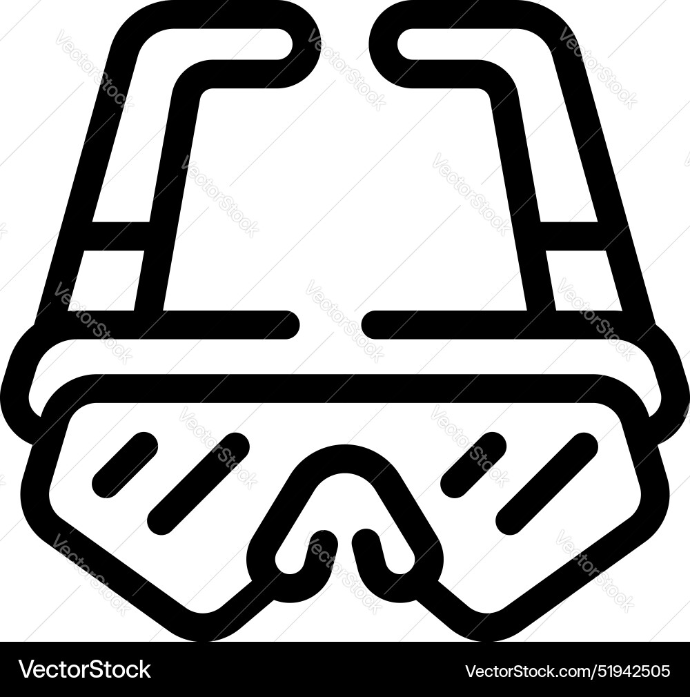 Diving mask providing clear underwater vision Vector Image