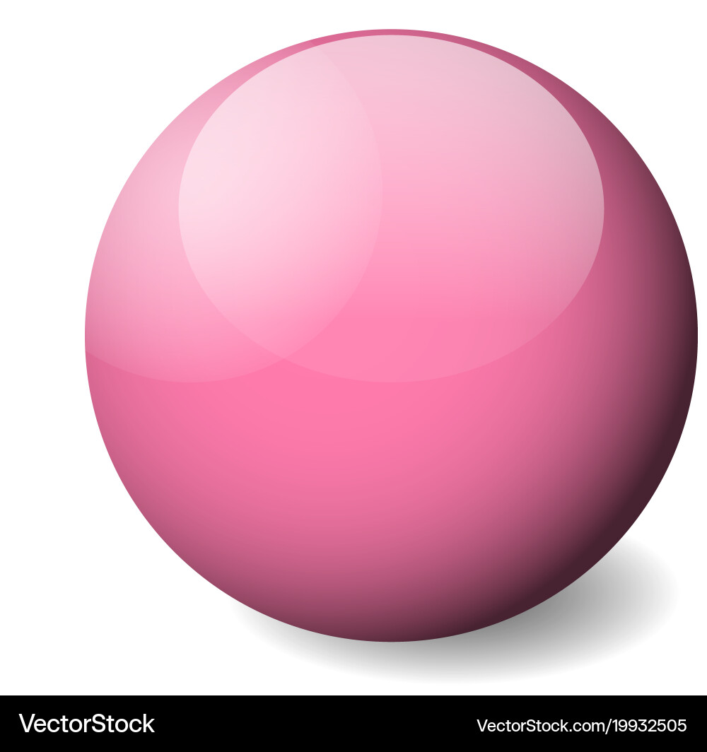 Glossy Pink Sphere Royalty Free Vector Image - VectorStock
