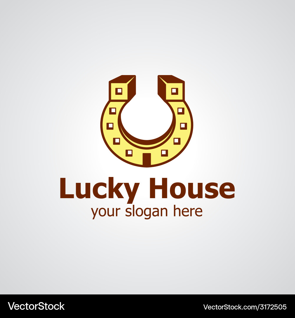 Horseshoe House Logo Royalty Free Vector Image