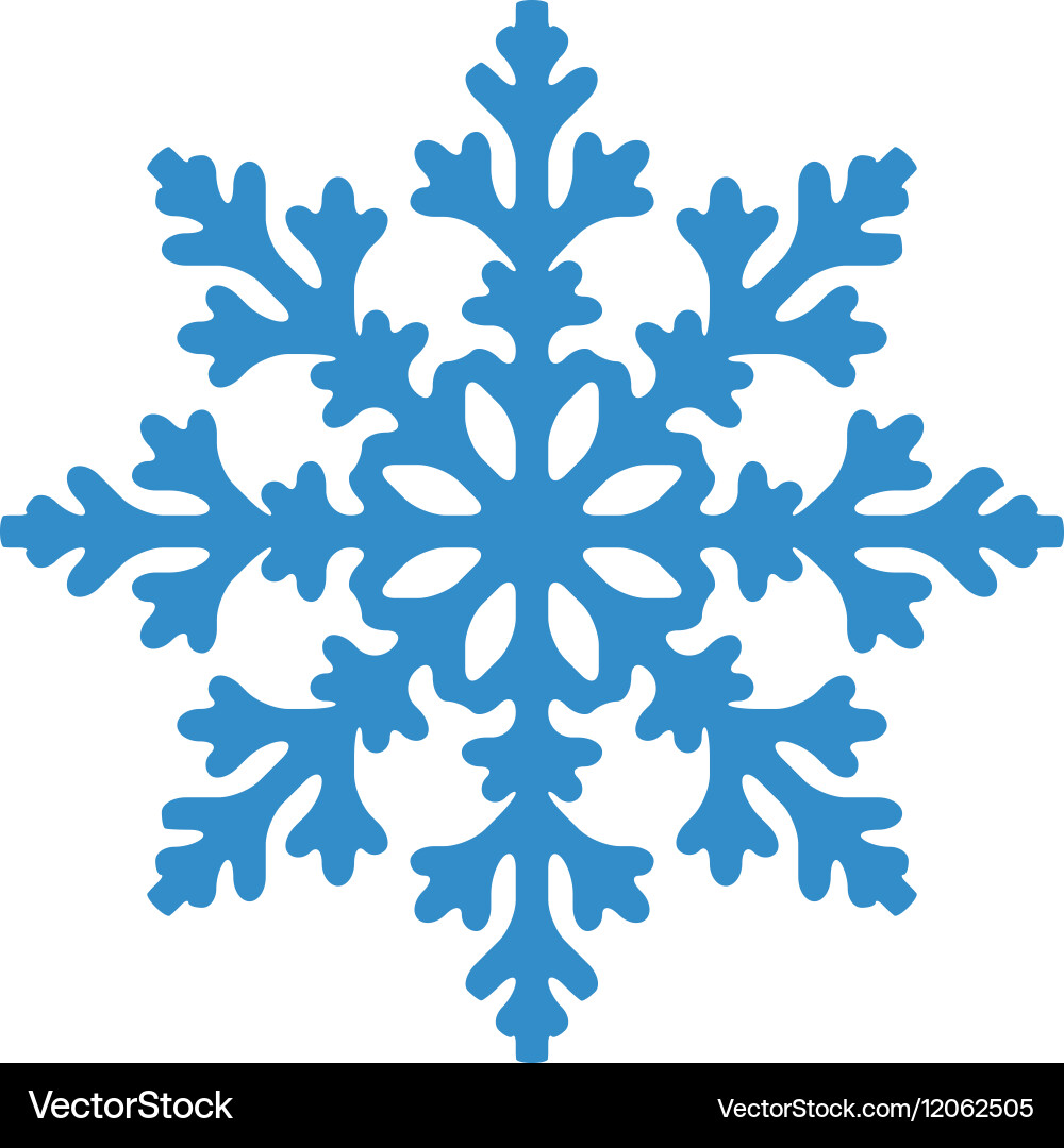 Isolated Blue Snowflake Royalty Free Vector Image