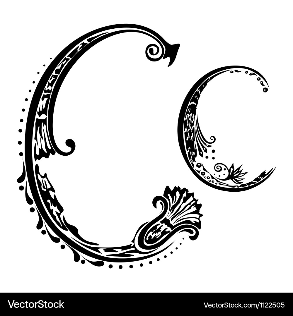Letter c Royalty Free Vector Image - VectorStock