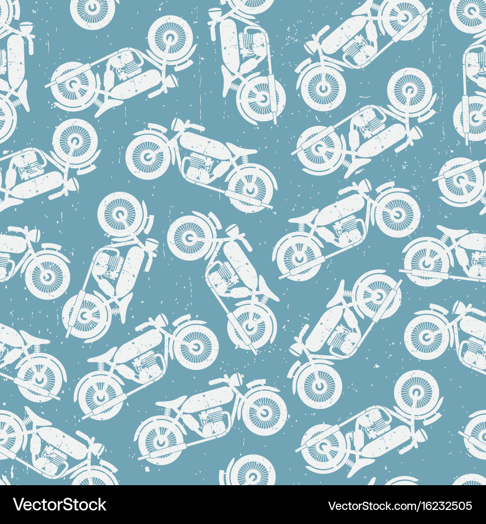 Motorcycle seamless pattern Royalty Free Vector Image