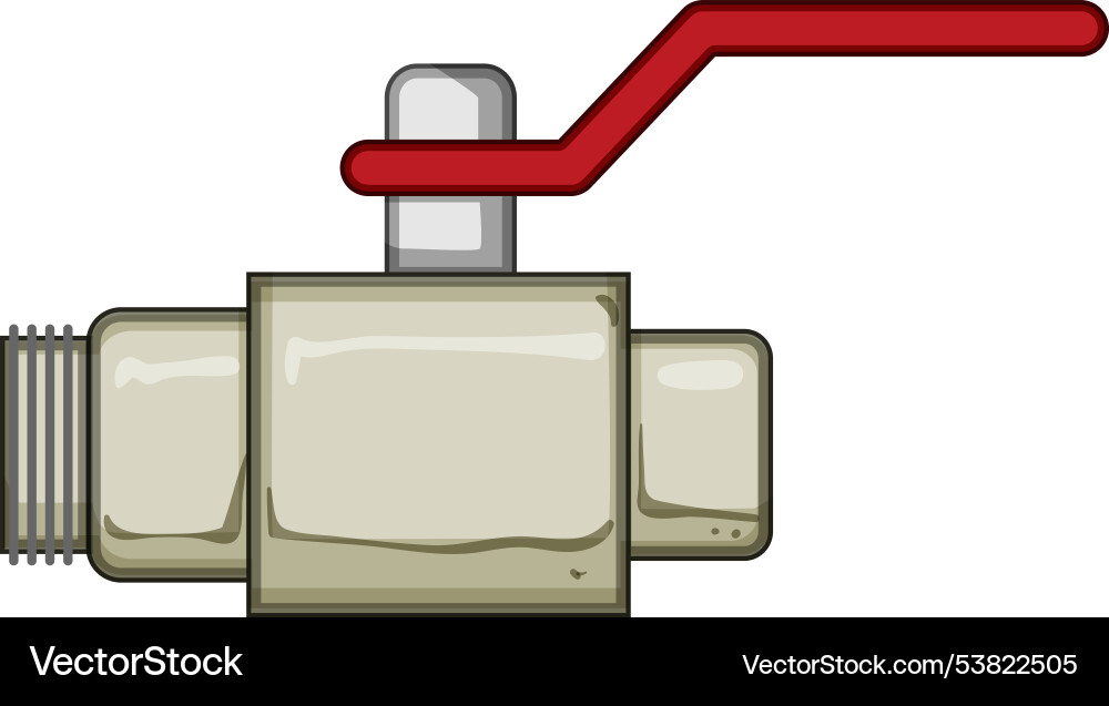 Pressure plumbing valve cartoon Royalty Free Vector Image