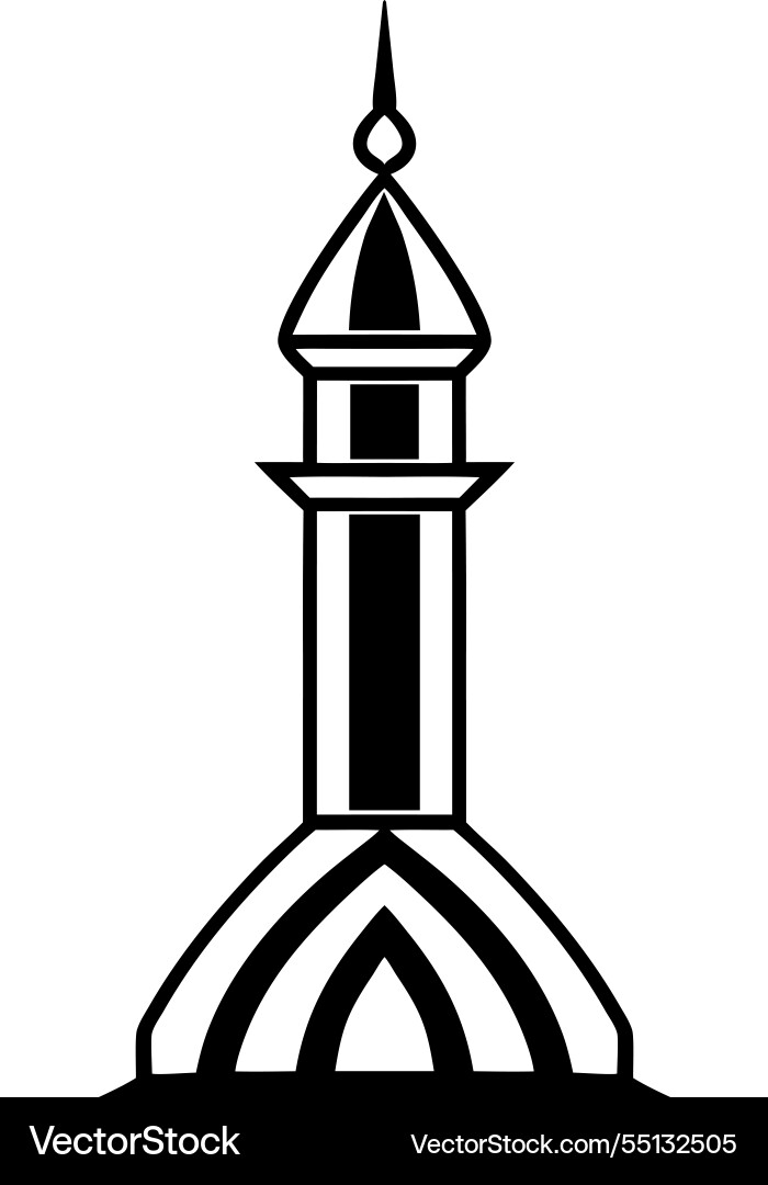 Sacred minaret Royalty Free Vector Image - VectorStock