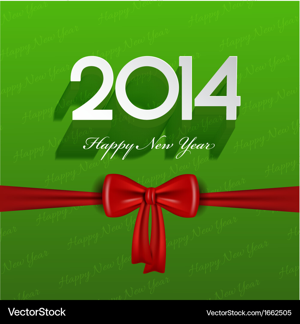 Shiny Red Bow New Year Background Royalty Free Vector Image