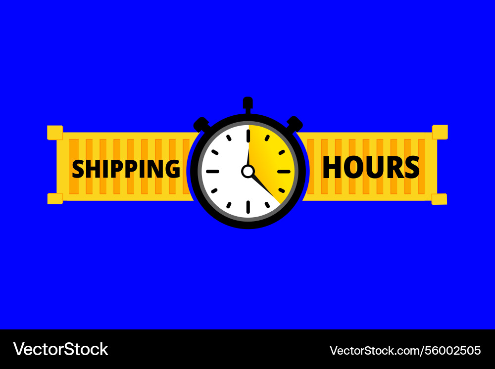 Understanding shipping hours for fast dispatch Vector Image