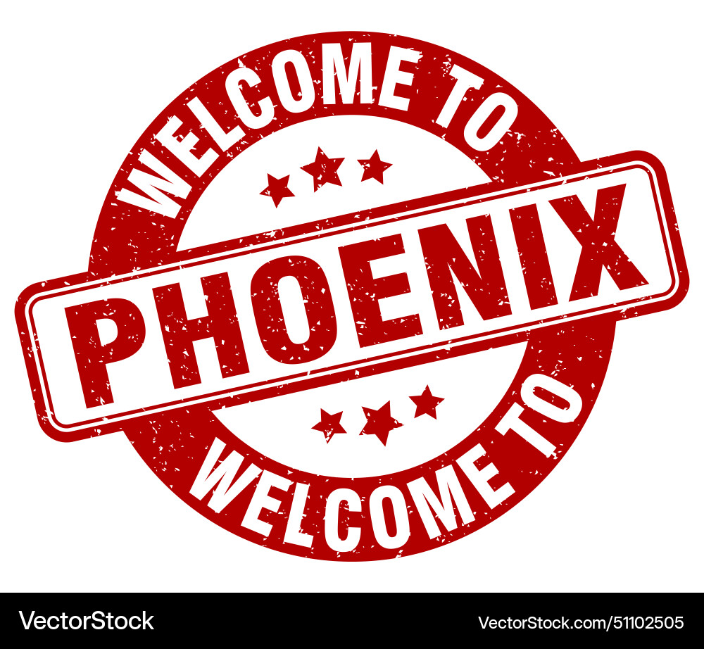 Welcome to phoenix stamp round sign Royalty Free Vector