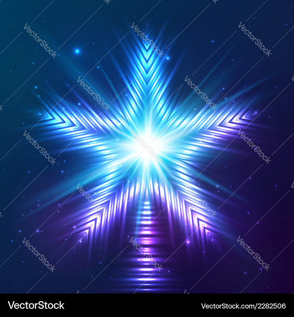 Blue shining star Royalty Free Vector Image - VectorStock