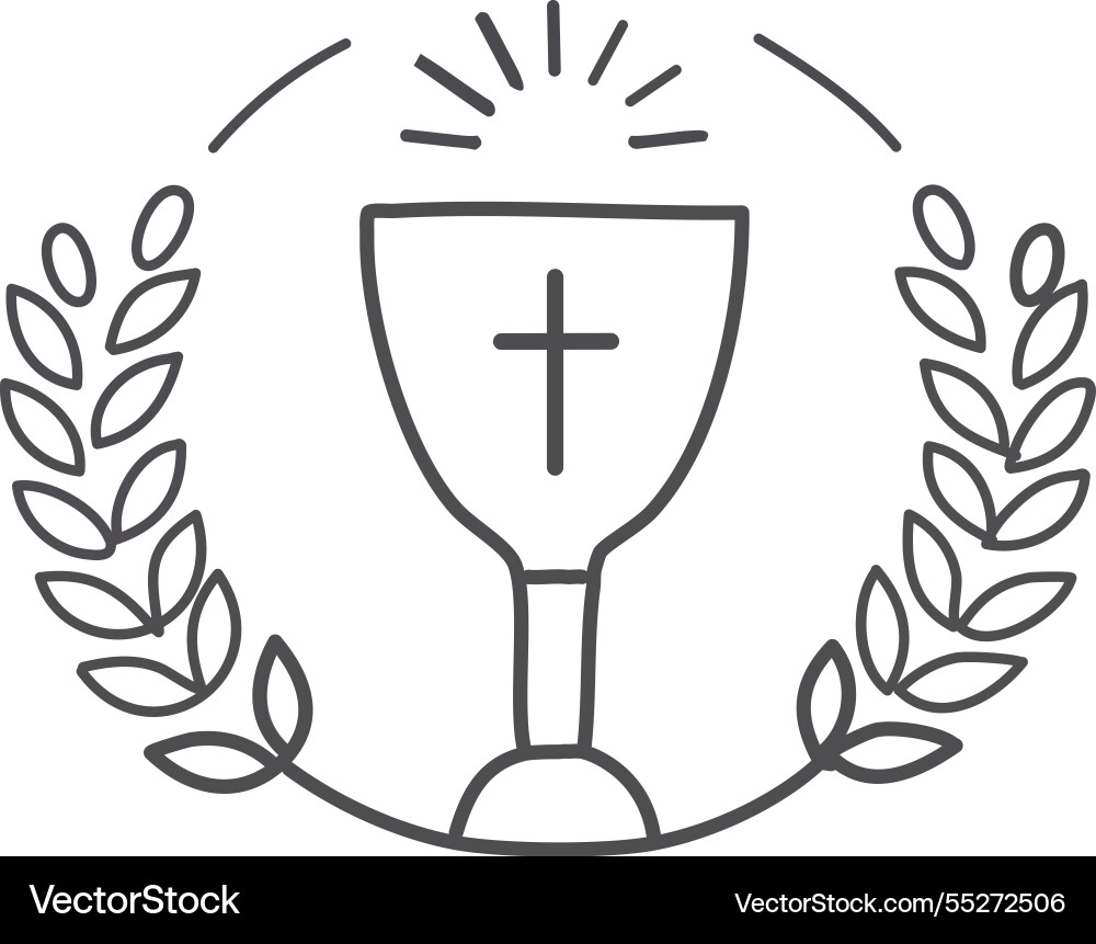 First holy communion element Royalty Free Vector Image