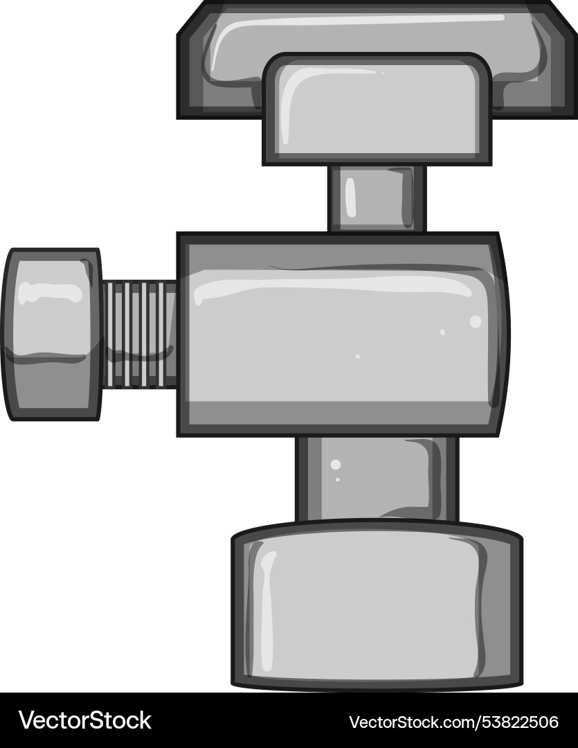 Flow plumbing valve cartoon Royalty Free Vector Image