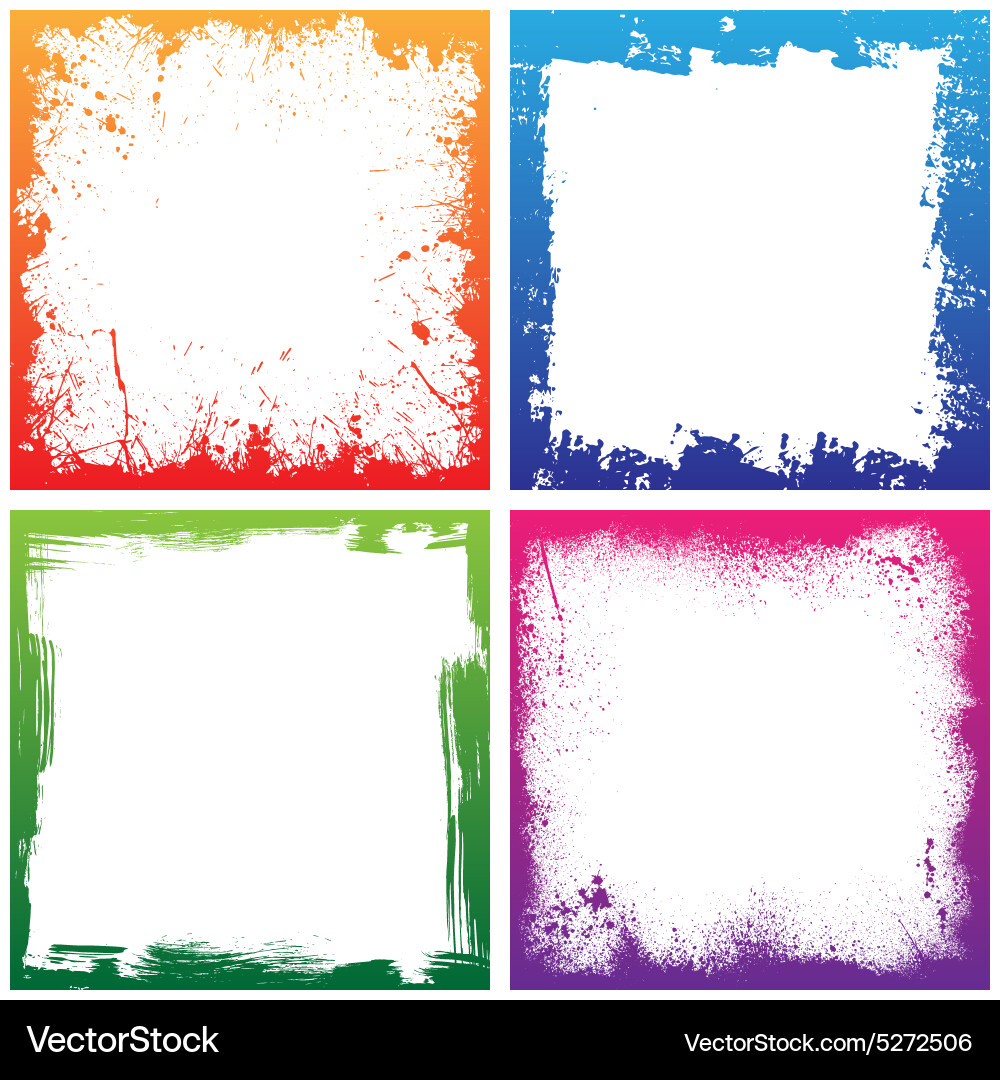 Four color frames Royalty Free Vector Image - VectorStock