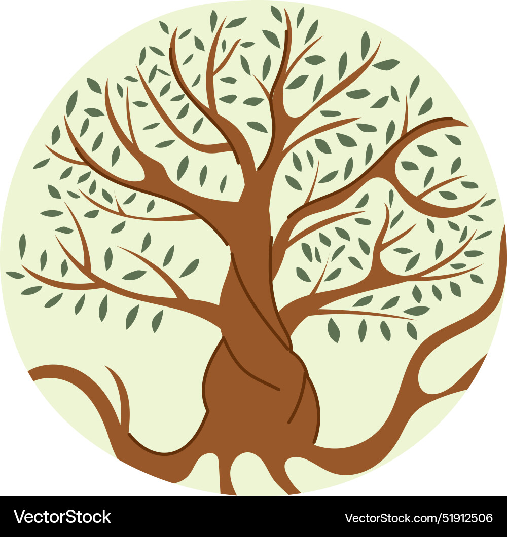 Global tree of life cartoon Royalty Free Vector Image
