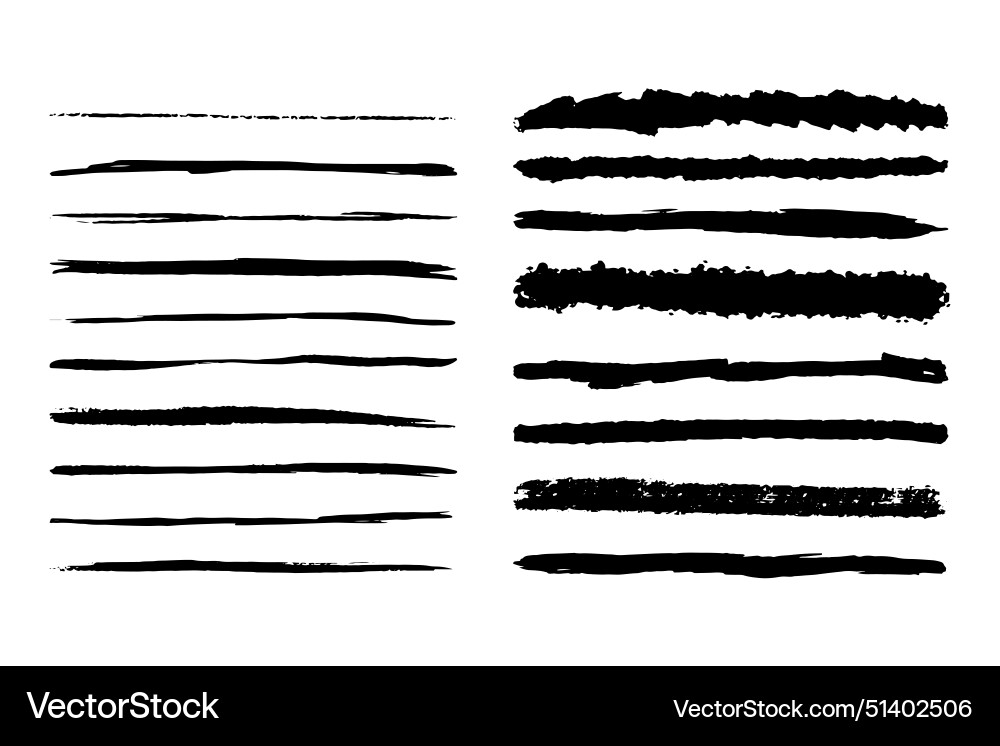 Grunge Strokes: Coal & Chalk Royalty Free Vector Image