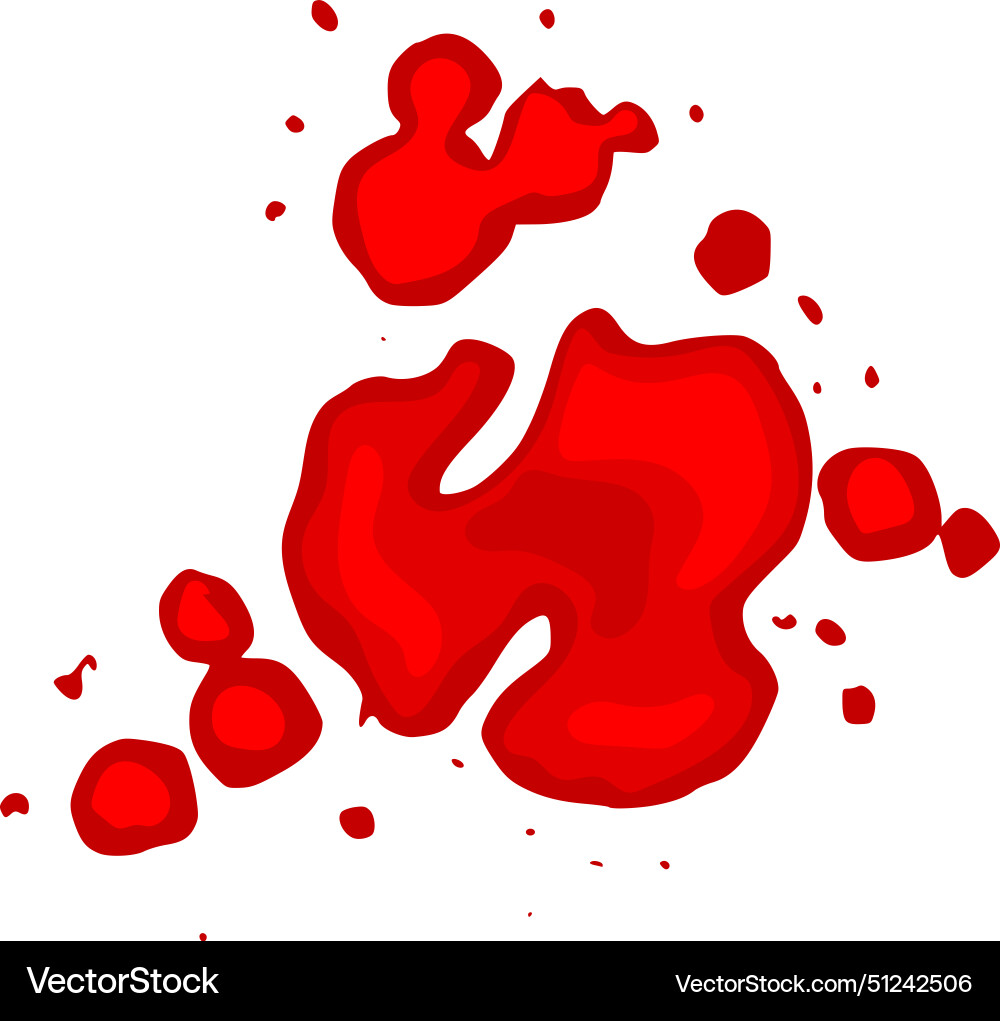 Horror blood splatter cartoon Royalty Free Vector Image