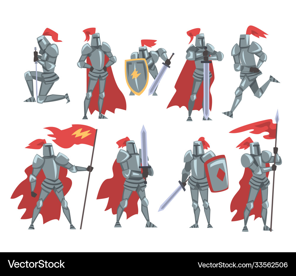 Kneel Knight Vector Images (36)