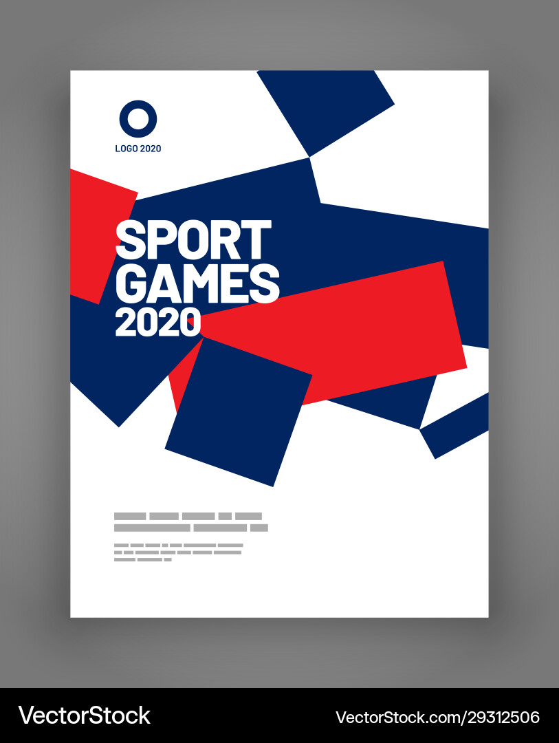 Poster layout design for sport event invitation Vector Image