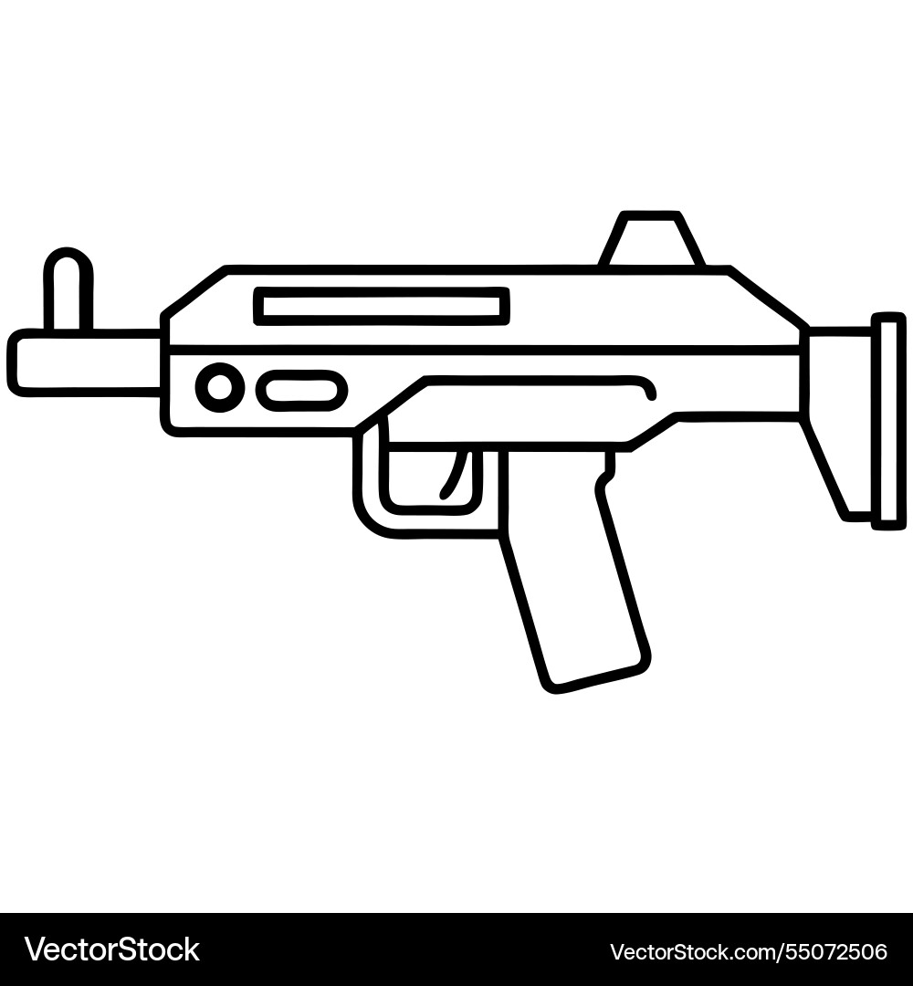 Ptr 91 Waffen Polizeiwaffe Design Militär Vektorbild