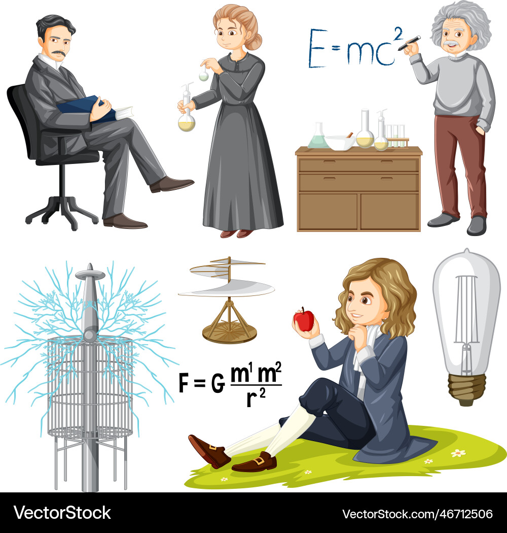 Scientists and Inventors Royalty Free Vector Image
