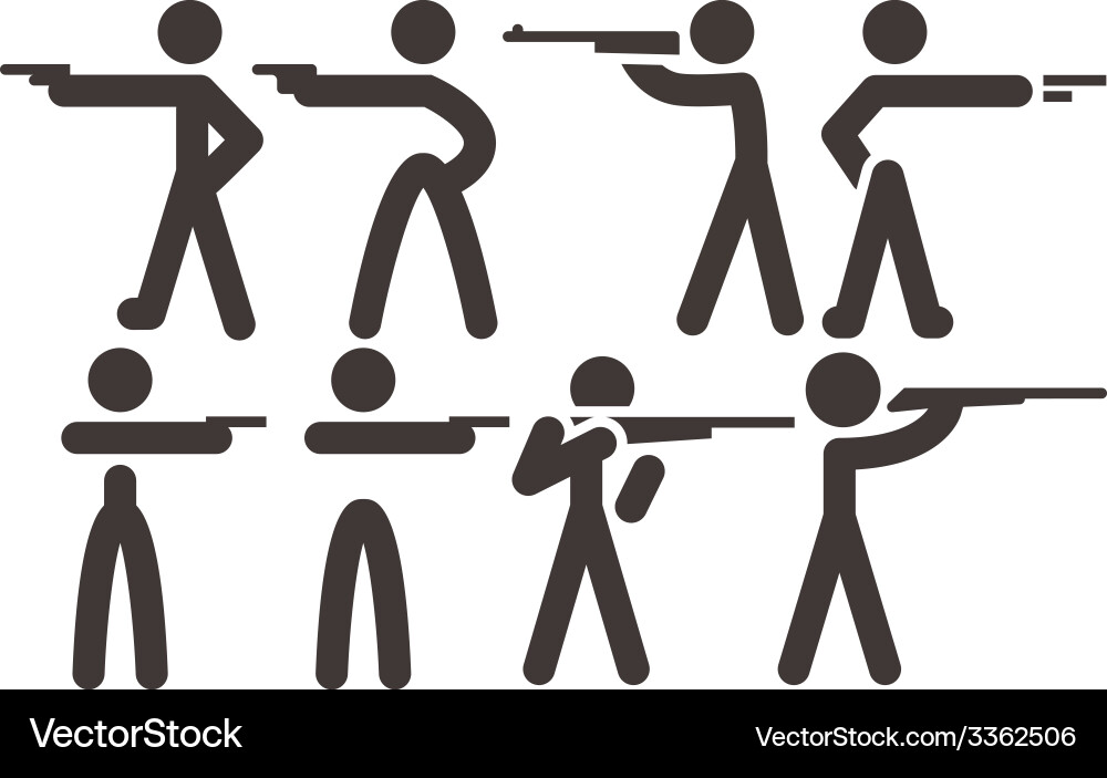 Shooting Targets Icons Royalty Free Vector Image