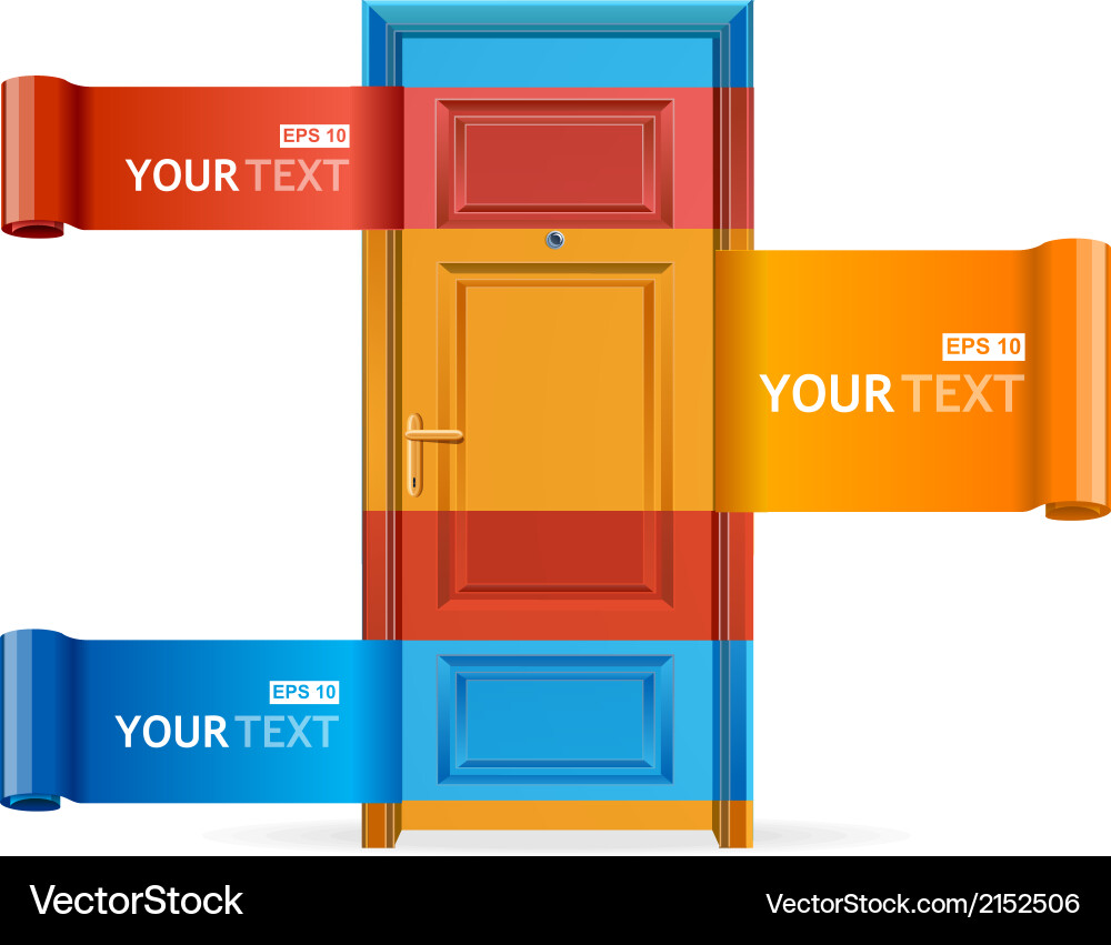 Speech template on door Royalty Free Vector Image