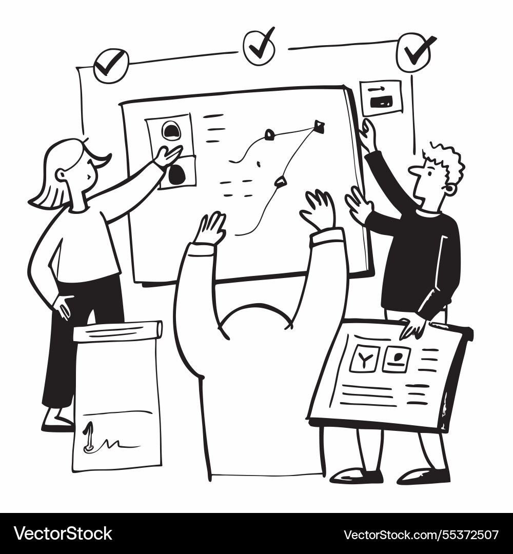 2d as financial consultant advising clients Vector Image