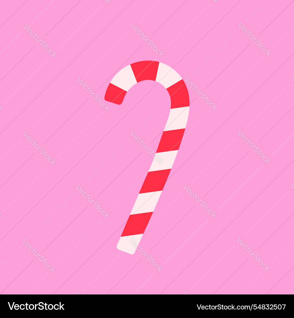 2d candy cane Royalty Free Vector Image - VectorStock