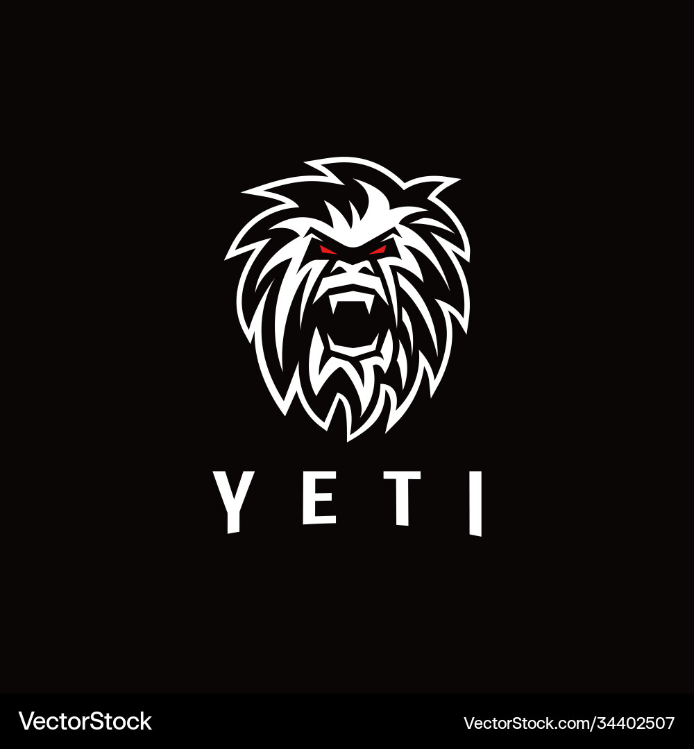 Aggressive powerful giant yeti logo icon Vector Image