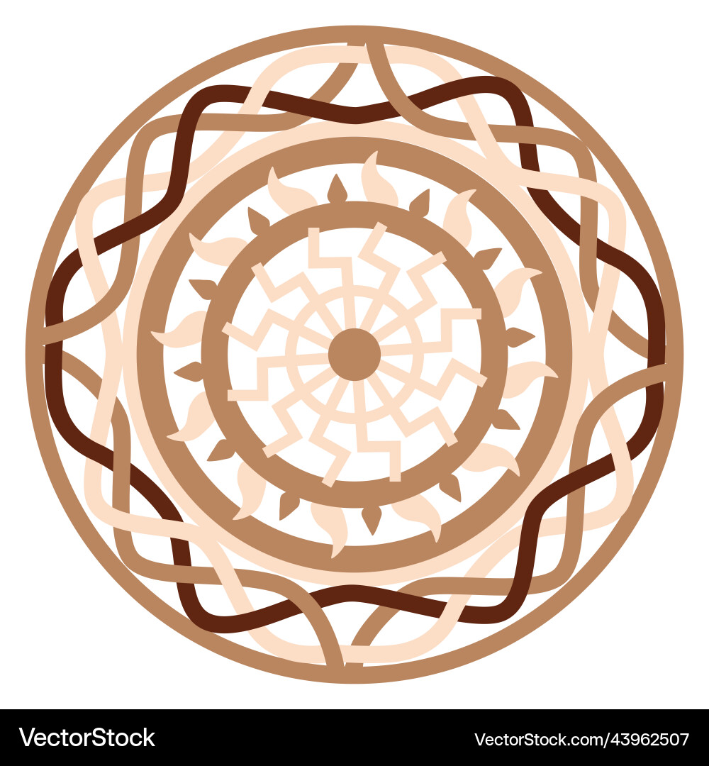 Black sun ancient slavic symbol decorated Vector Image