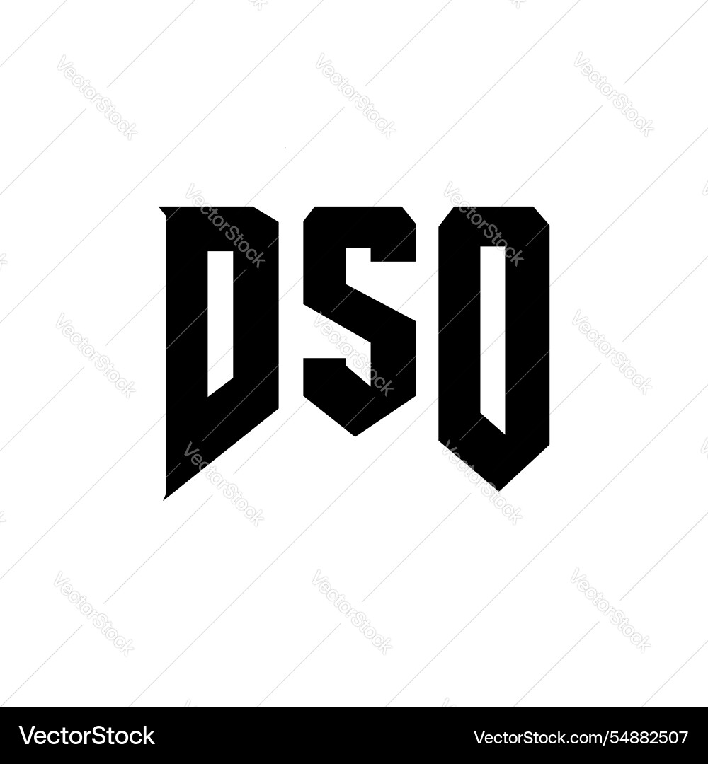 Dso letter logo design for technology company Vector Image