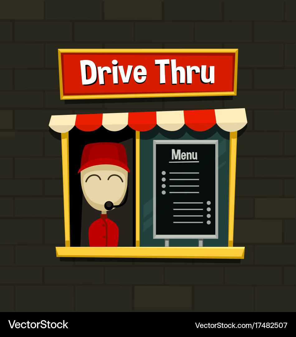 Fast Food Drive-Thru Menu Board Royalty Free Vector Image
