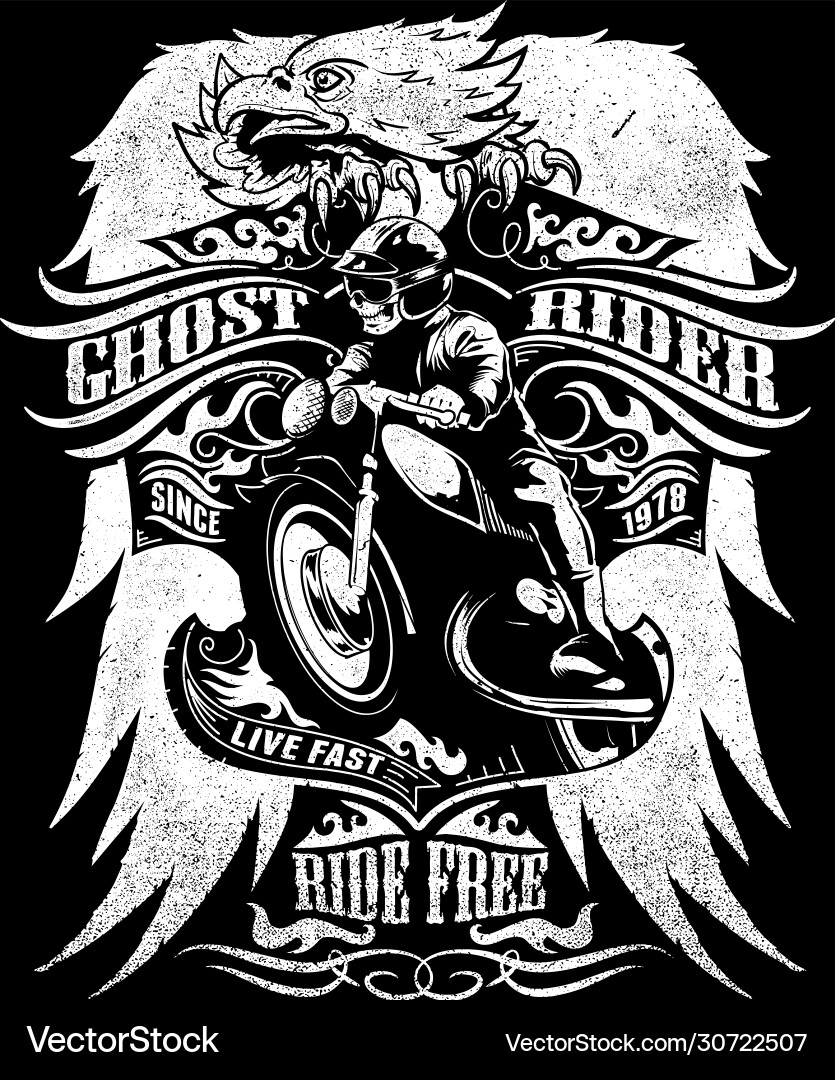 Ghost rider 2 Royalty Free Vector Image - VectorStock