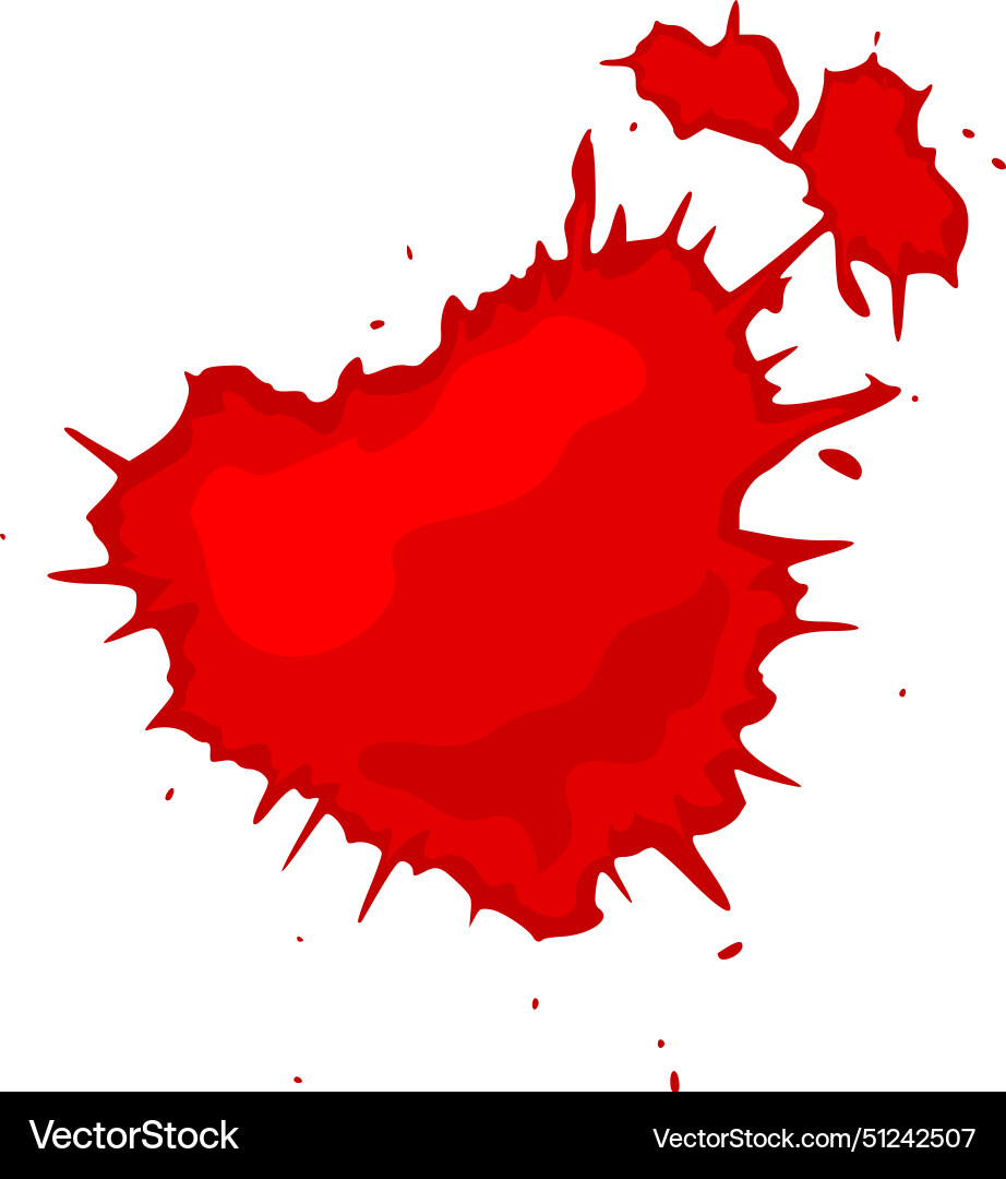 Paint blood splatter cartoon Royalty Free Vector Image