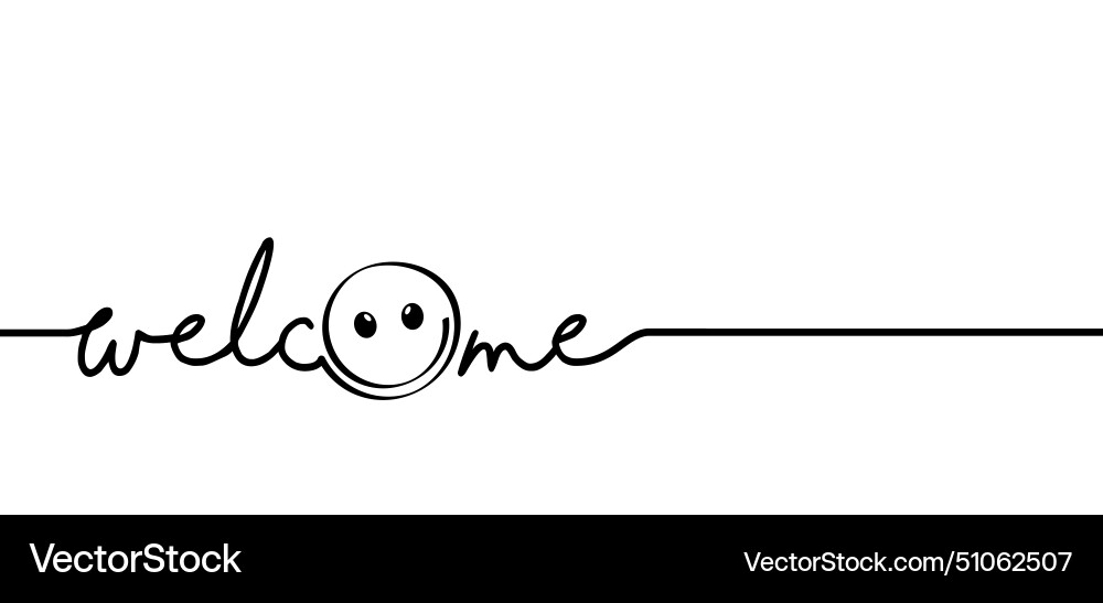 Slogan vibes welcome and smile face Royalty Free Vector