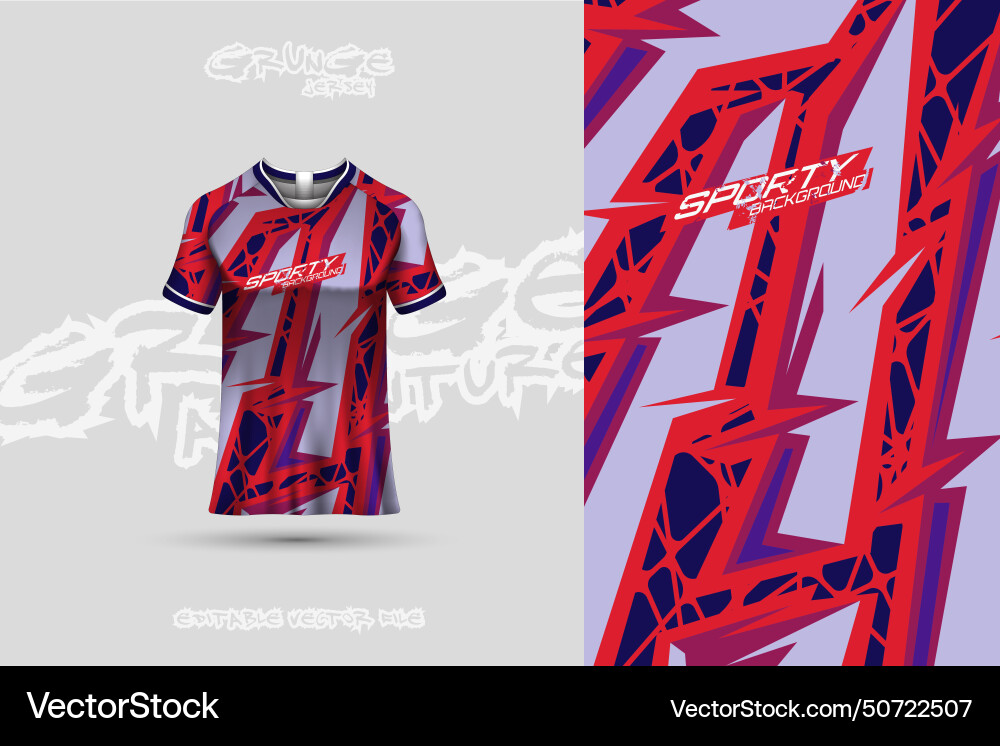 Sports jersey and background template design Vector Image