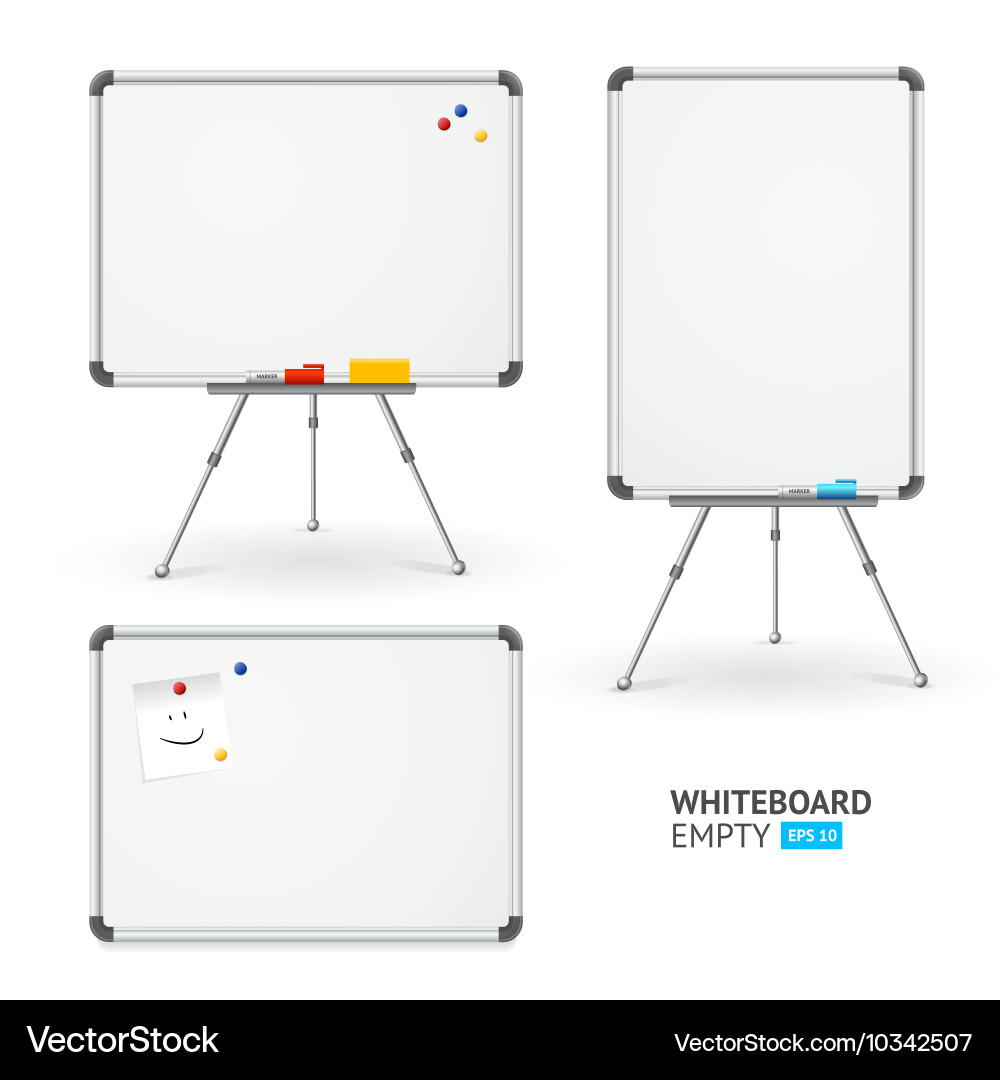 Whiteboard Collection - Various Views Royalty Free Vector