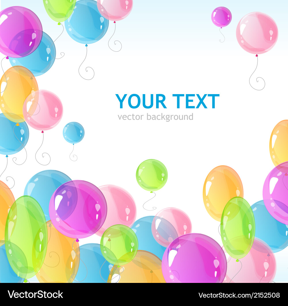 Background with balloons Royalty Free Vector Image