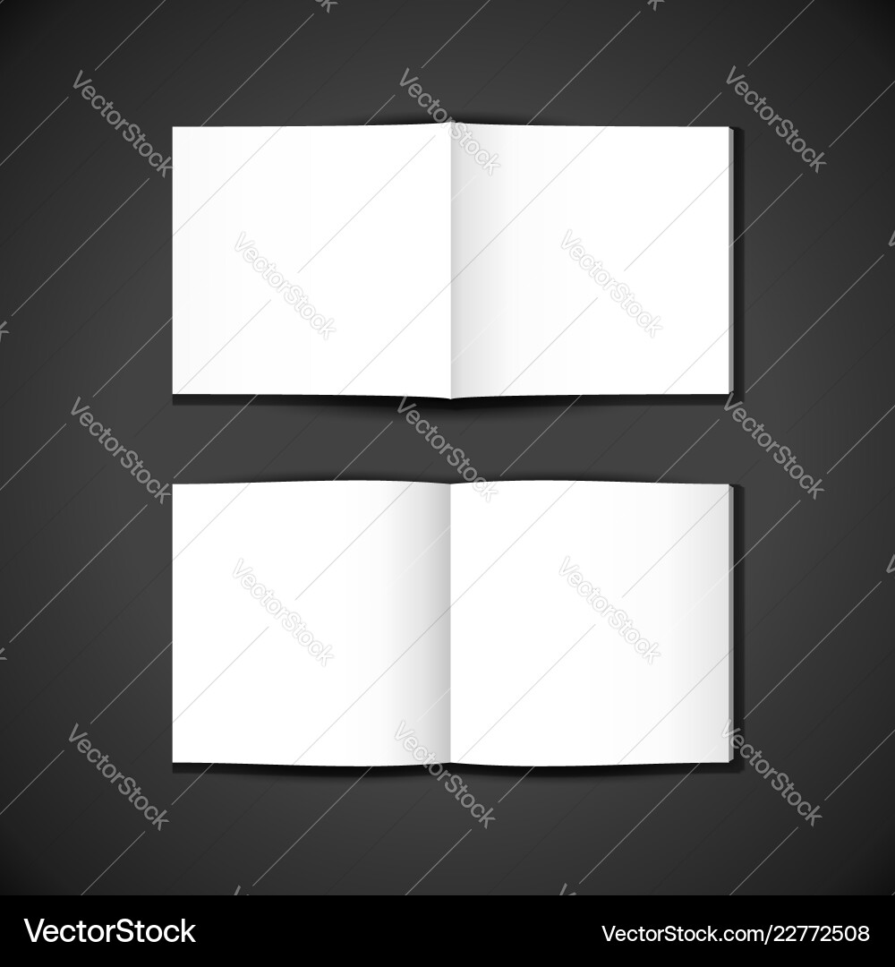 Booklet Mockup - White Template Royalty Free Vector Image