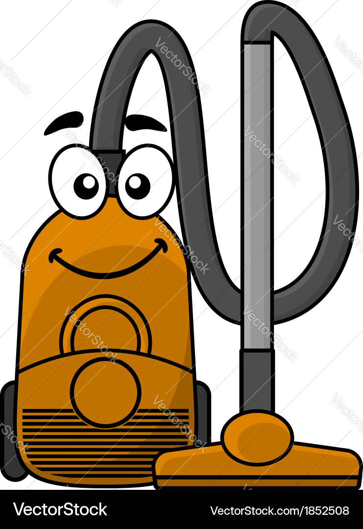 Cute cartoon vacuum cleaner Royalty Free Vector Image