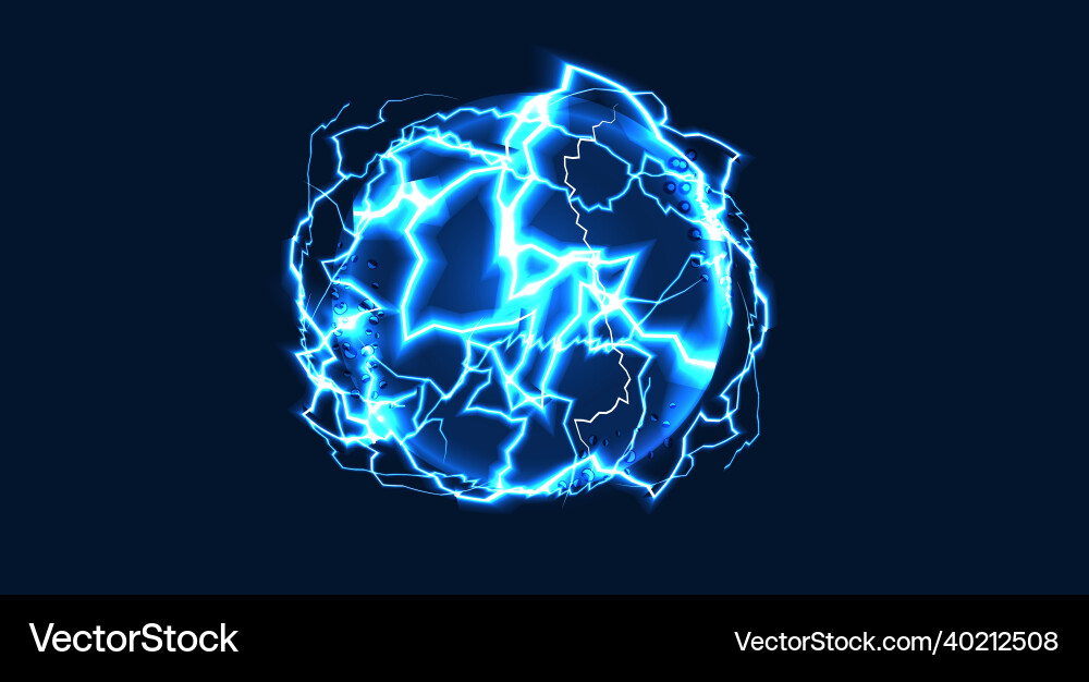 Electric Lightning Sphere Royalty Free Vector Image