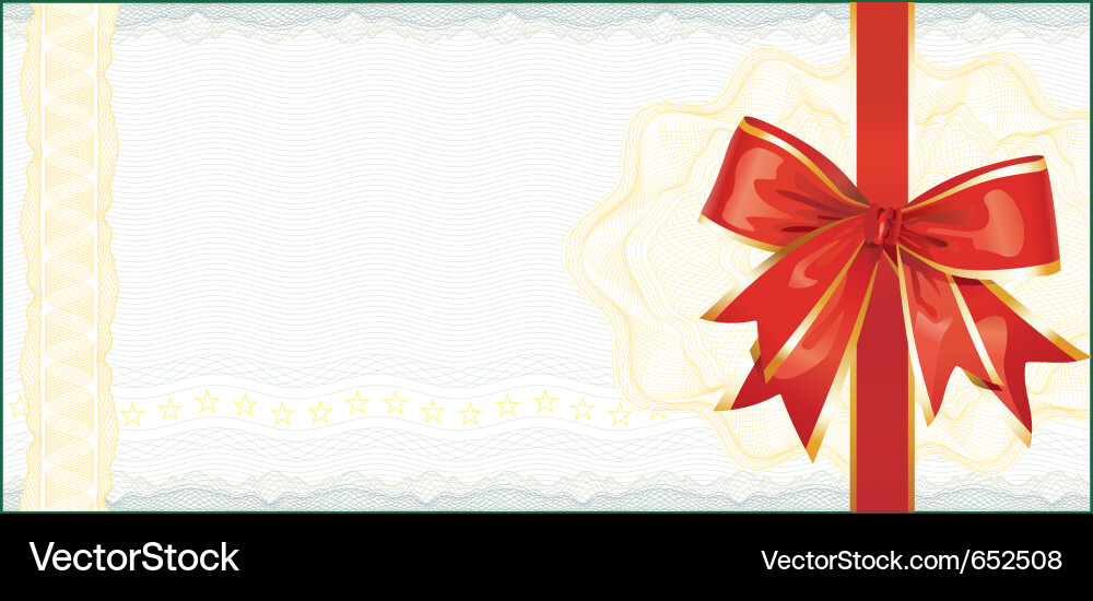 Golden Gift Certificate Template Royalty Free Vector Image