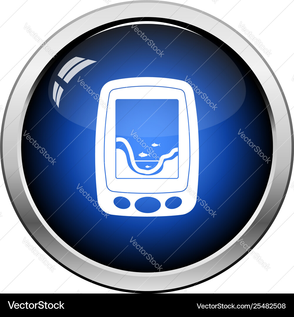 Icon of echo sounder Royalty Free Vector Image
