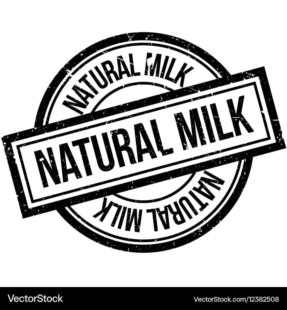 Natural milk rubber stamp Royalty Free Vector Image