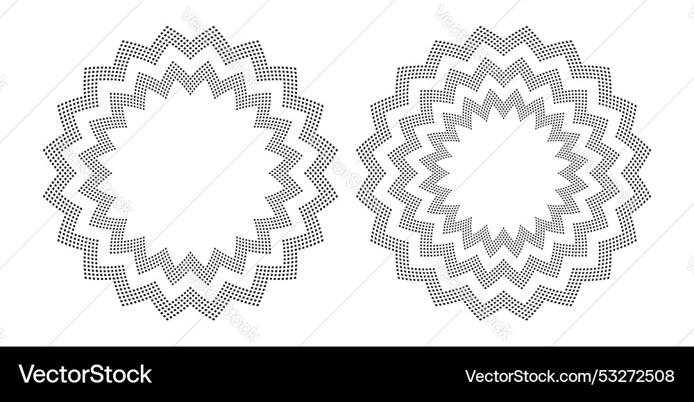 Radial dots patterns Royalty Free Vector Image