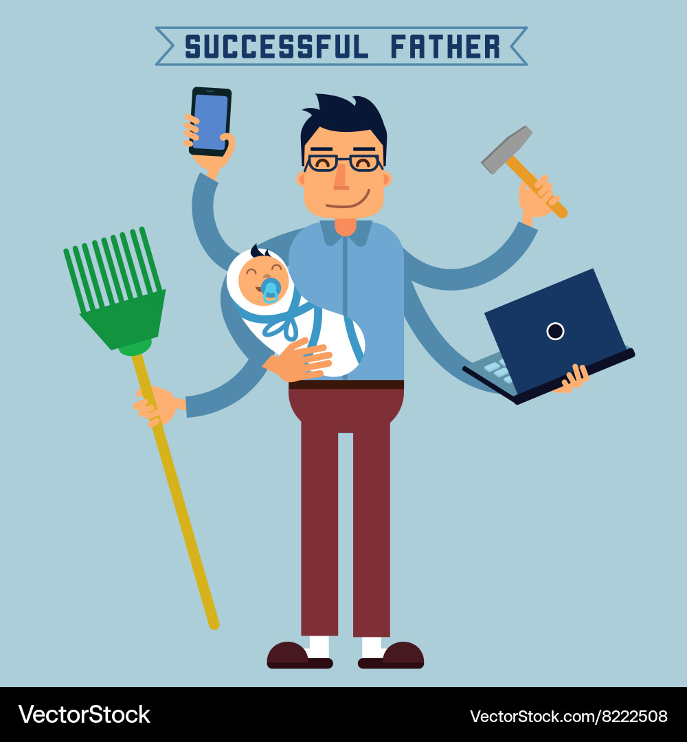 Multitasking Father Vector Images (over 110)