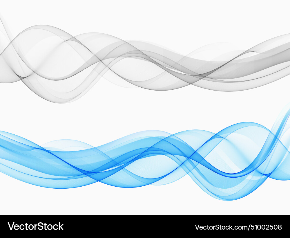Transparent flow of wavy lines abstract wave Vector Image