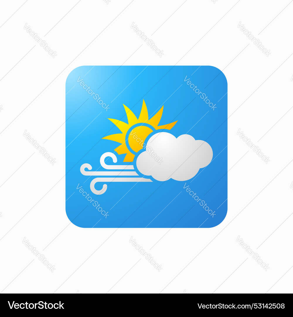 Weather widget icon graphic design Royalty Free Vector Image