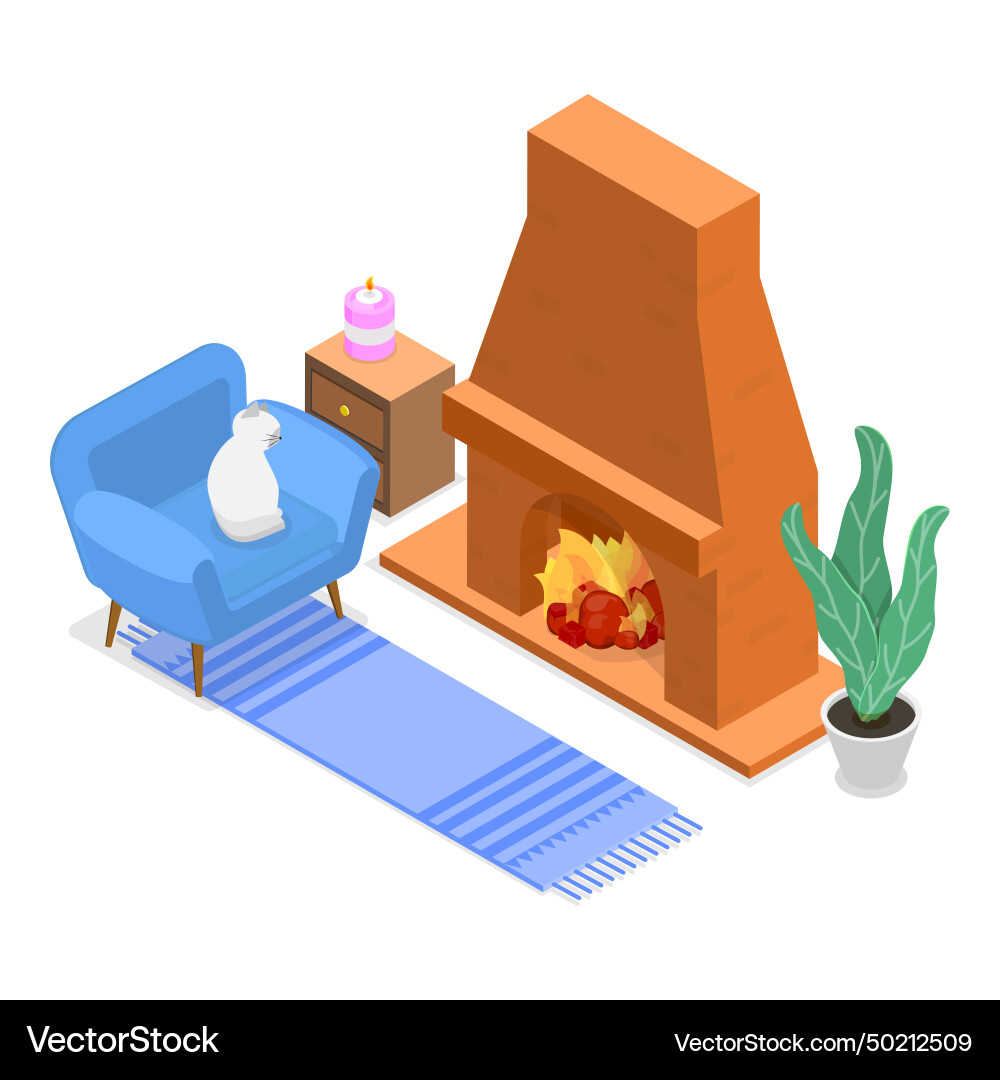 3d isometric flat of carpets Royalty Free Vector Image